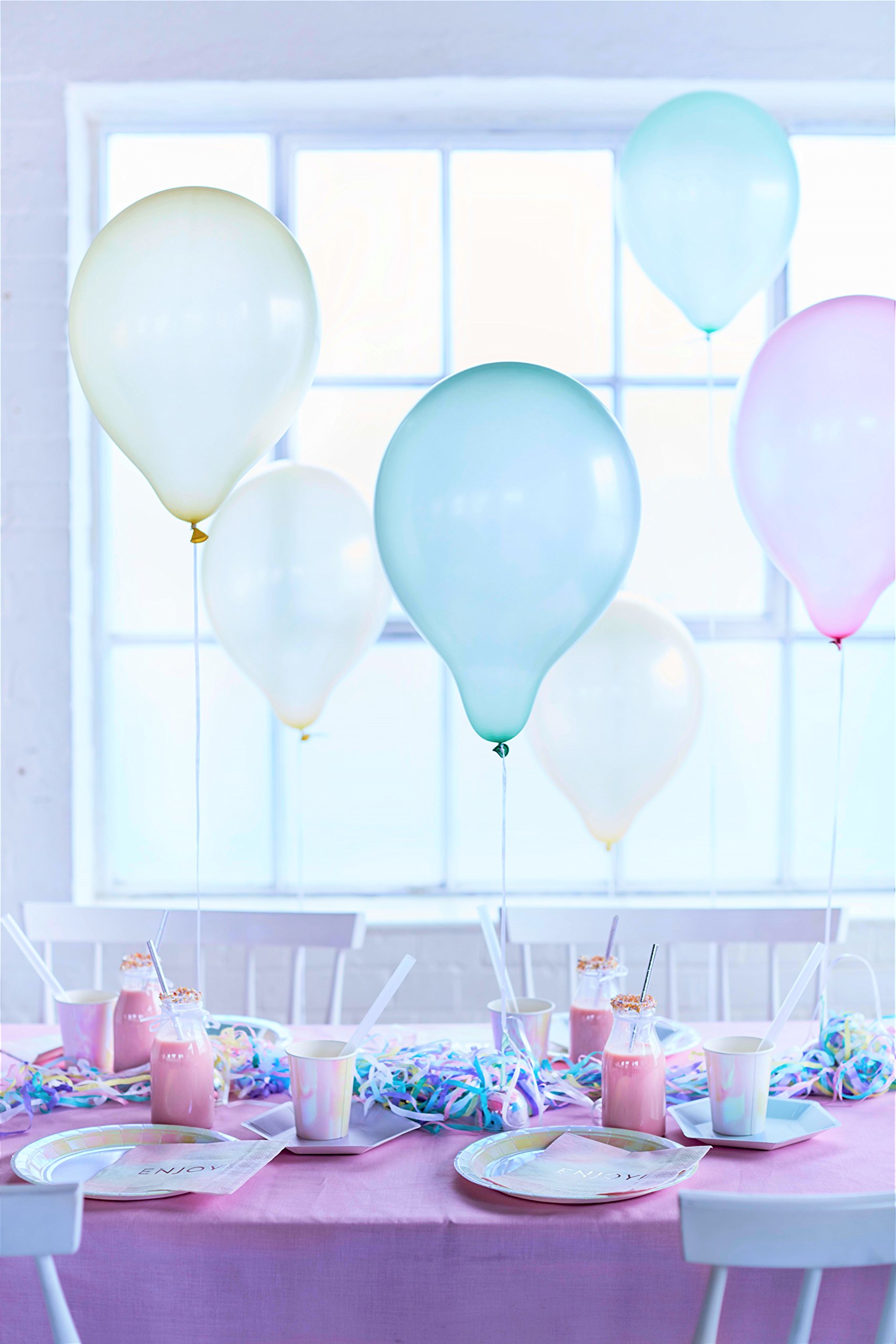 Talking Tables We Heart Pastel Iridescent Shiny Paper Cups for a Birthday Party, Unicorn Party, or Children's Party, Pink (12 Pack)