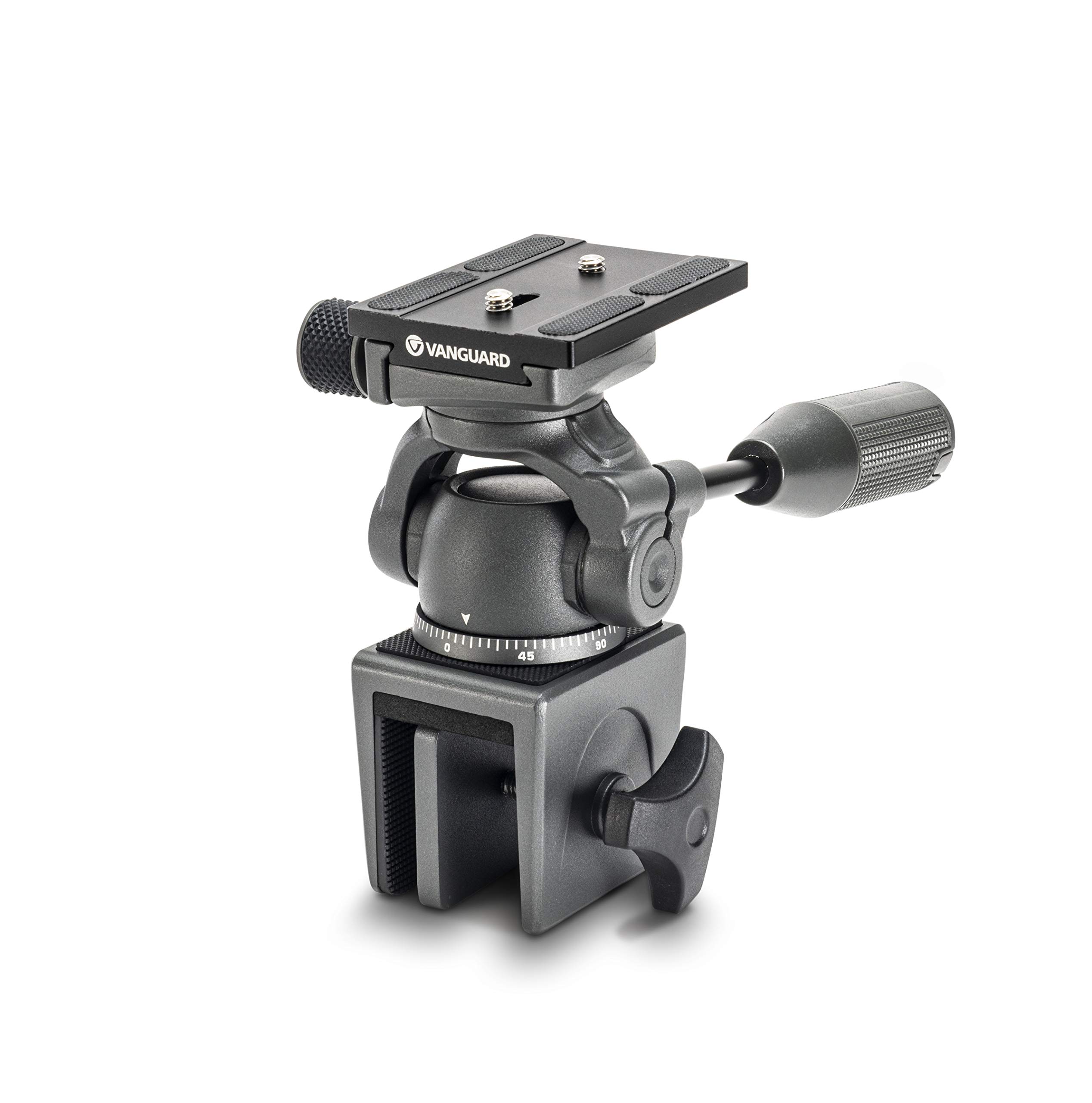 VANGUARD VEO2PH-28WM Metal Window Mount with Panhead and Arca Compatible Quick Release Plate, Dark Grey