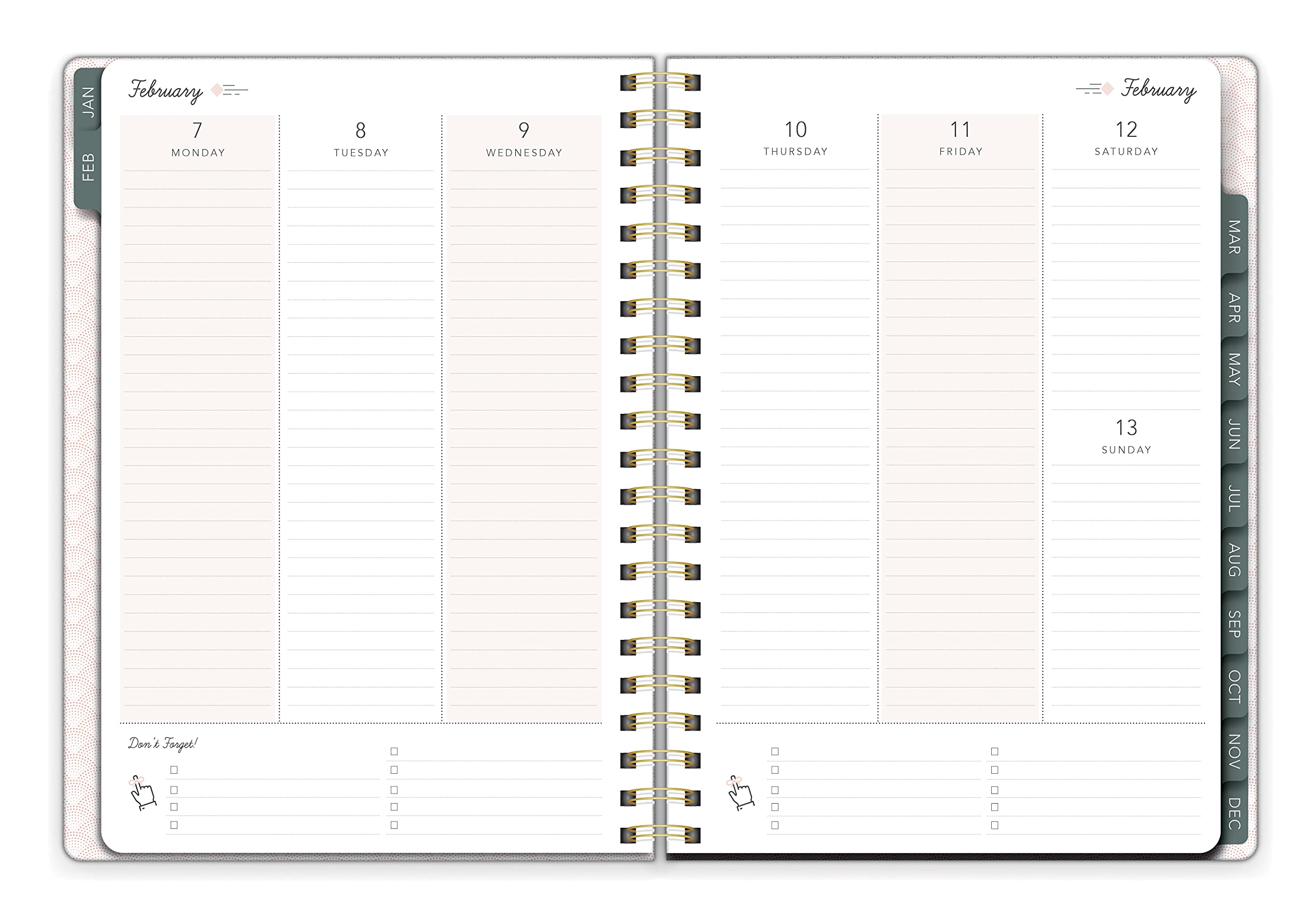 Southworth Planner (January 2022-December 2022), 8.5" x 11", Modern Stone Sunburst, Premium 28#/105 gsm Paper, Large Twin Wire (81030)