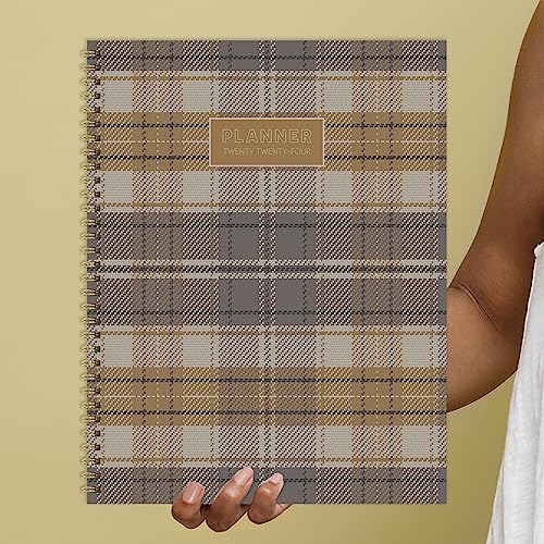 TF PUBLISHING 2024 Hunter’s Lodge Plaid Large Weekly Monthly Planner | Life Planner with 2 Page Spreads | 12 Month Calendar and Planning Prompts | Planner for School or Work | 9"x11"