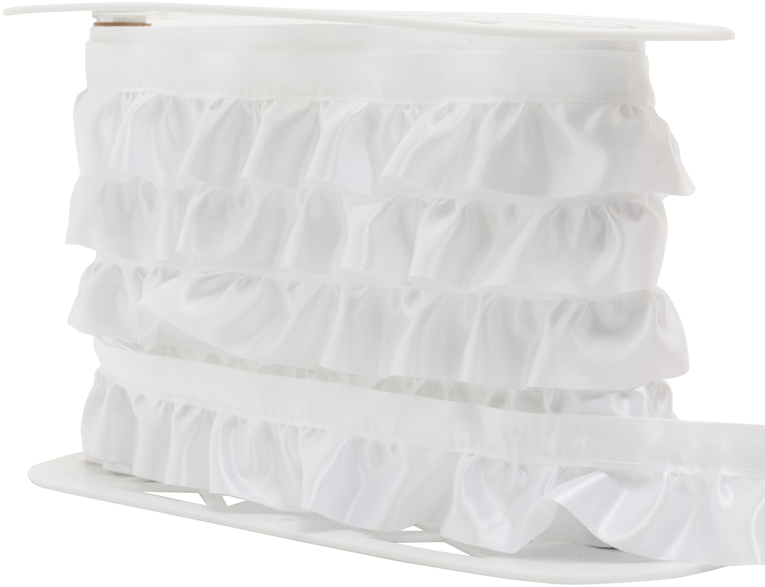 WRIGHTS Simplicity Ruffled Quilt Binding 1-7/8"X8yd, White