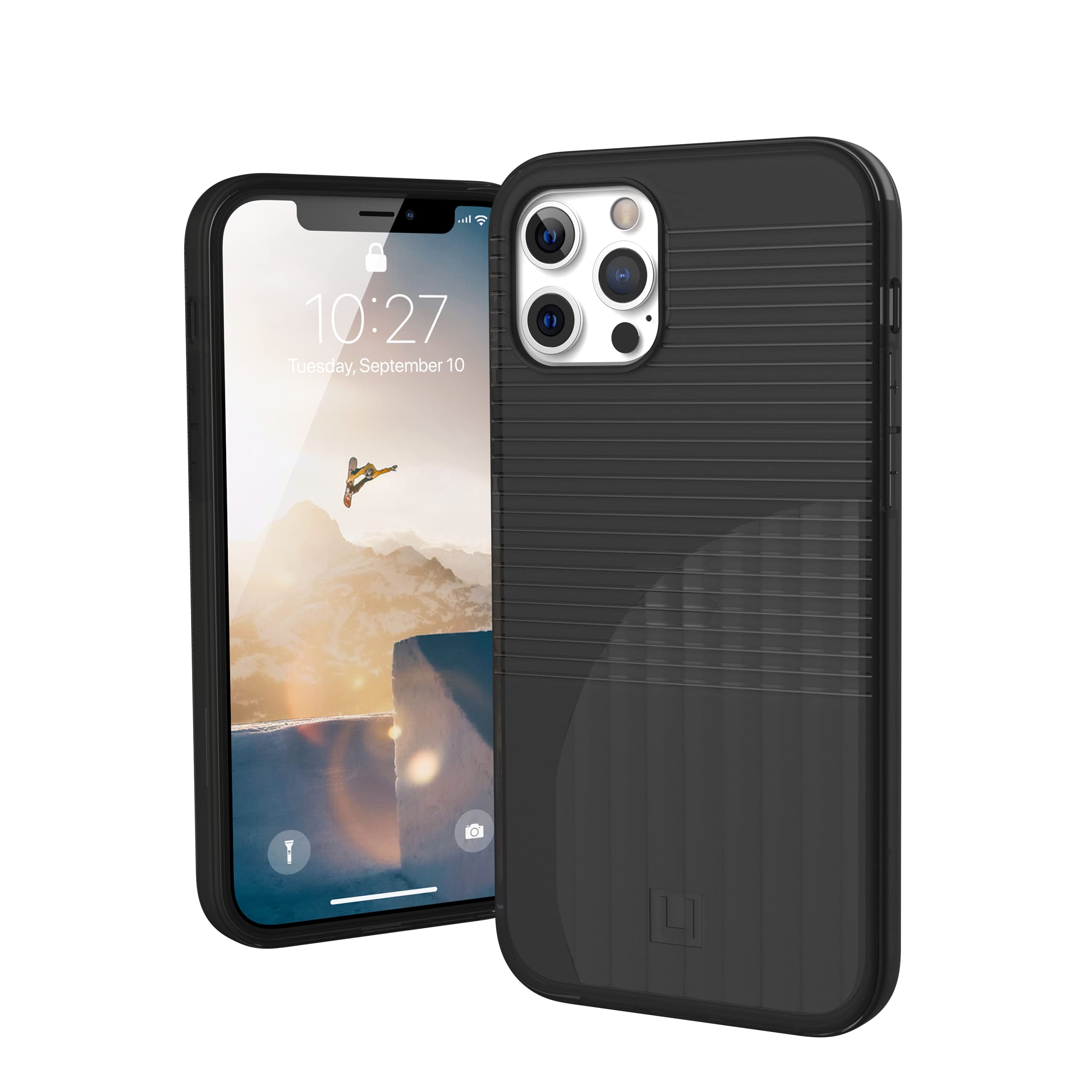 URBAN ARMOR GEAR [U] by UAG Designed for iPhone 12 Case/iPhone 12 Pro Case [6.1-inch screen] Case Aurora Rugged Lightweight Slim Stylish Shockproof Translucent Protective Phone Cover, Ash