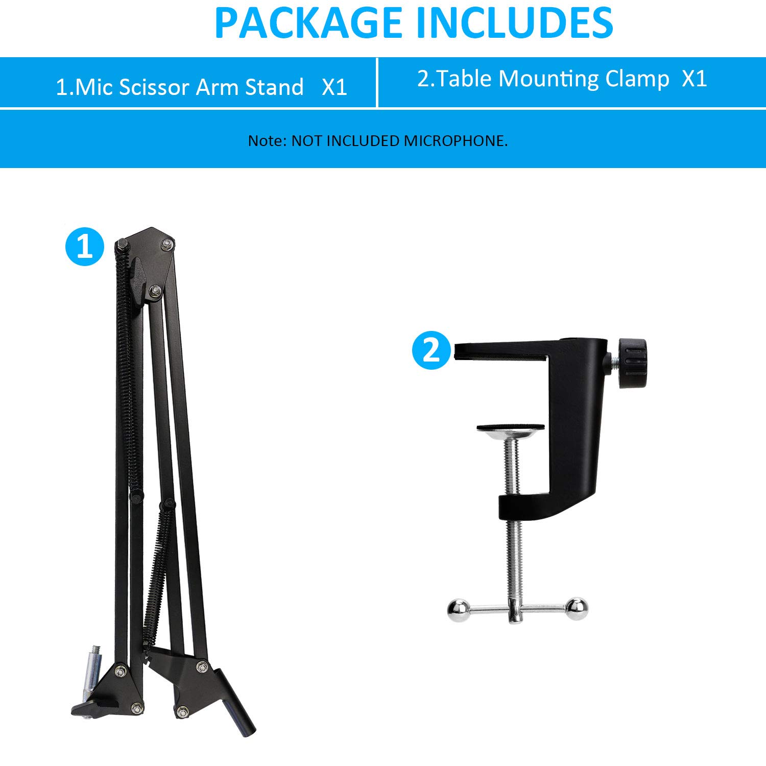 Wave 1 Microphone Stand, Professional Mic Boom Arm Stand Compatible with Elgato Wave 1 USB Condenser Microphone by SUNMON