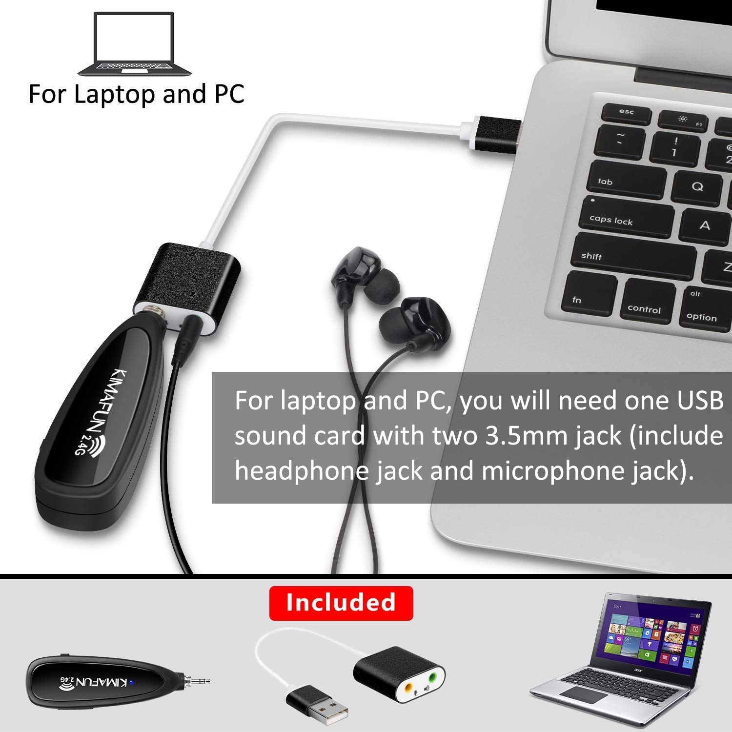 Wireless Microphone System,KIMAFUN 2.4G Wireless Headset Microphone,Headset and Handheld 2 in 1,for Voice Amplifier,Teaching, Computer,Teachers, Speaker,PA System, Smart Phoneandlic Speaking,G120