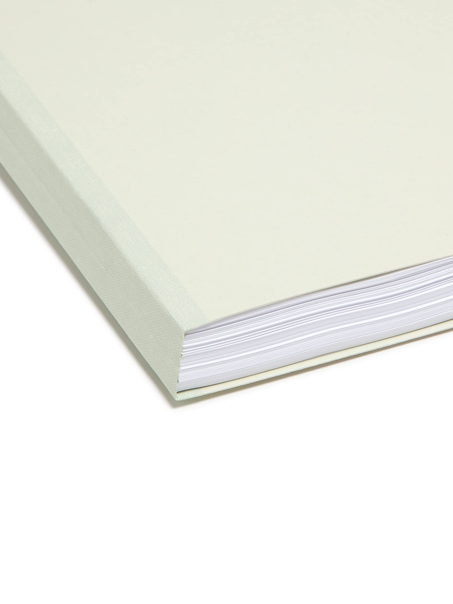 Smead Pressboard File Folder, 1/3-Cut Tab, 1" Expansion, Letter Size, Gray/Green, 25 per Box (13230)