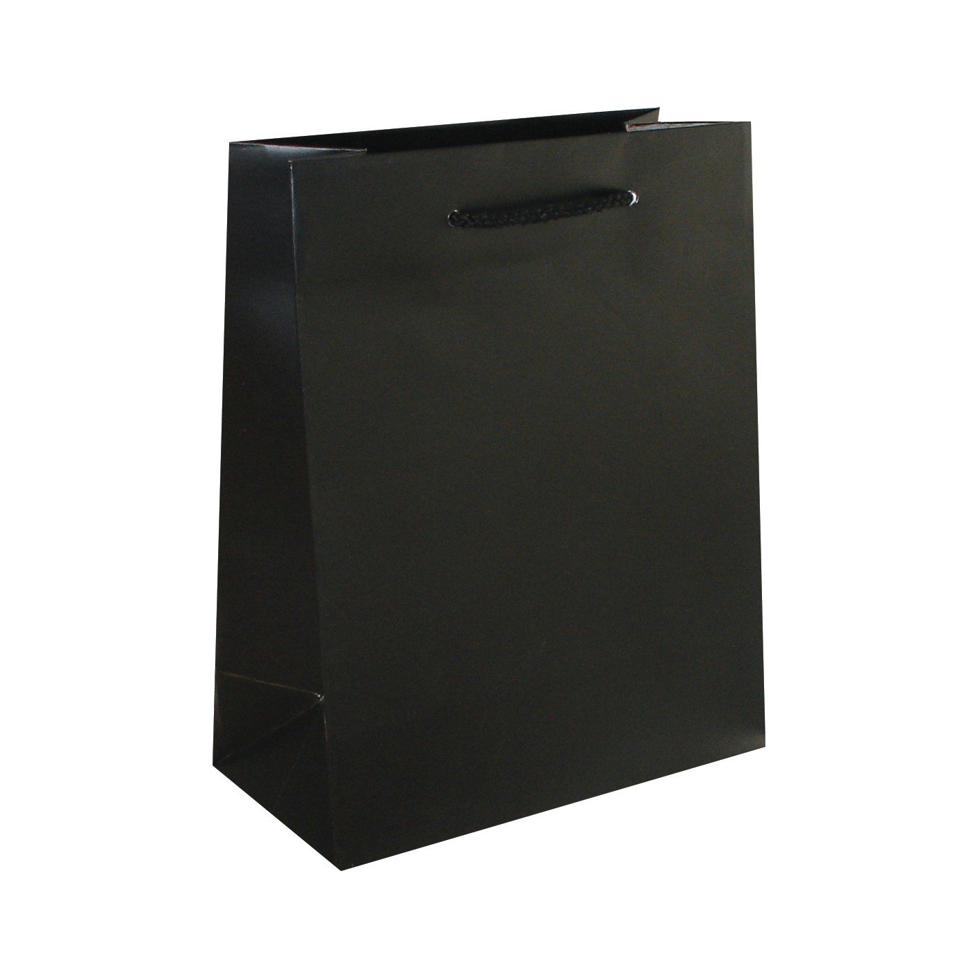 Solid Glossy Black Extra Large Paper Bags (1-Pack) - 16.75" x 12.25", Elegant Color Gift Bags, Durable & Eco-friendly - Perfect For Any Occasions