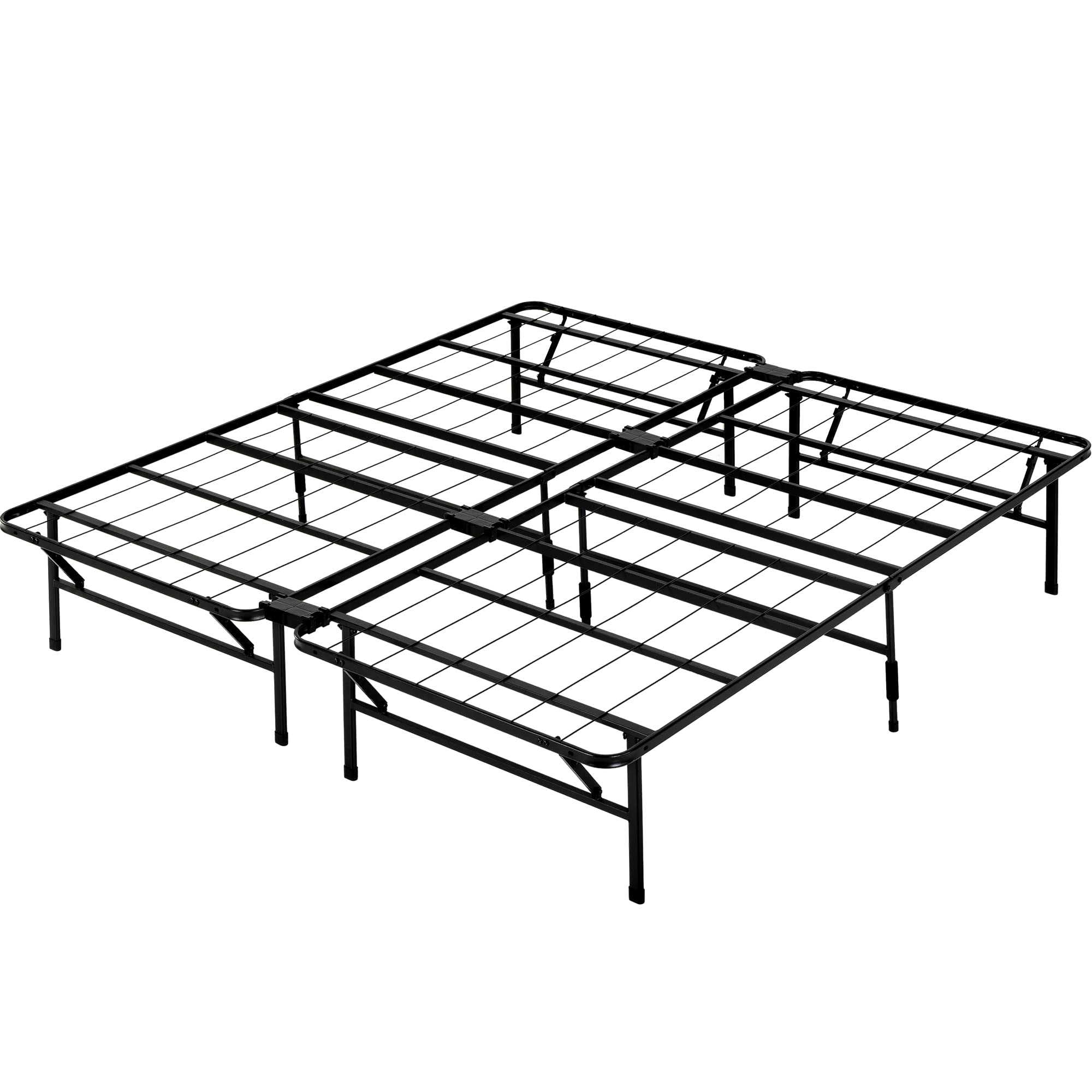 ZINUS 12 Inch Foam and Spring Mattress and SmartBase Metal Mattress Foundation Set / Bed and Mattress Set / No Box Spring Needed / Mattress in a Box, King