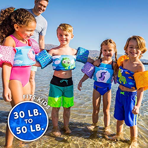 STEARNS Original Puddle Jumper Kids Life Jacket | Deluxe Life Vest for Children, Blue Flower, 30-50 pounds (Color May Vary)