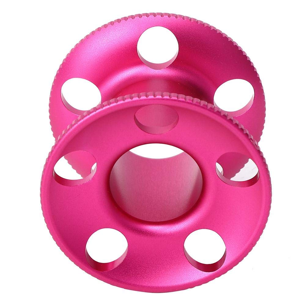 WNSC Durable Aluminum Alloy Finger Reel, Finger Spool, Lightweight Finger Control Reel, Empty Easy to Use Line Tool for Freediving Snorkeling(red)