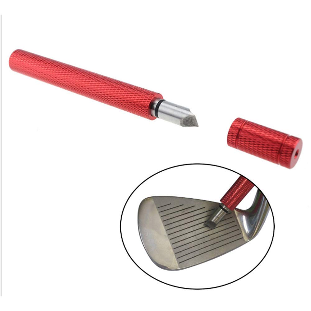 traderplus Golf Club Groove Sharpener Re-Grooving Tool - Improved Backspin and Ball Control - Wedges and Irons (Blue)