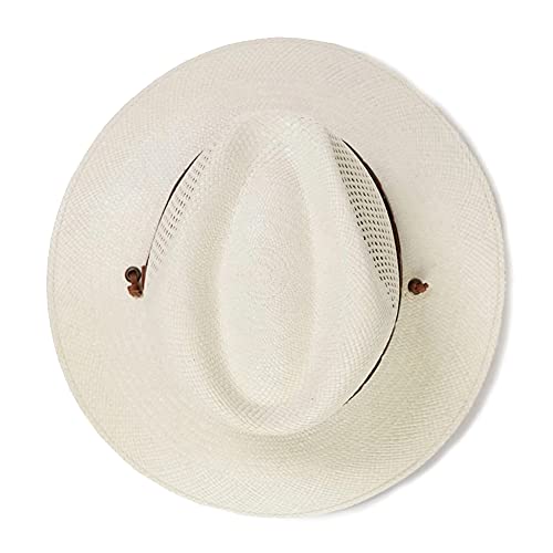 Stetson Men's Standard Stentson Airway Vented Panama Straw Hat, Natural, XX-Large