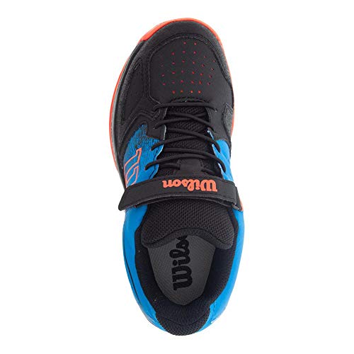 Wilson KAOS Junior Tennis shoes, Hawaiian Surf/Black/Fiery Coral, 12
