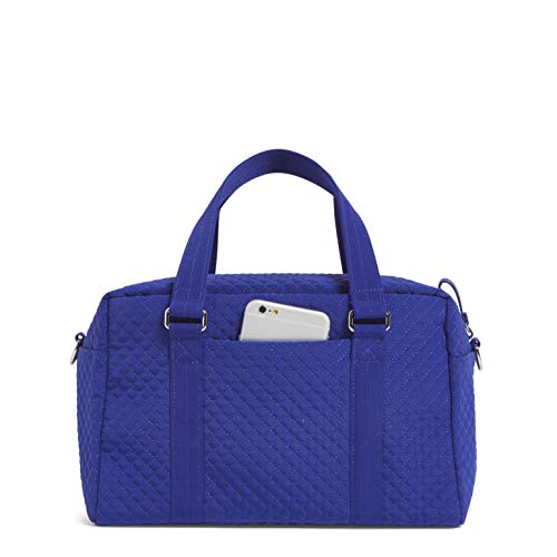 Vera Bradley Women's Microfiber 100 Handbag, Gage Blue, One Size