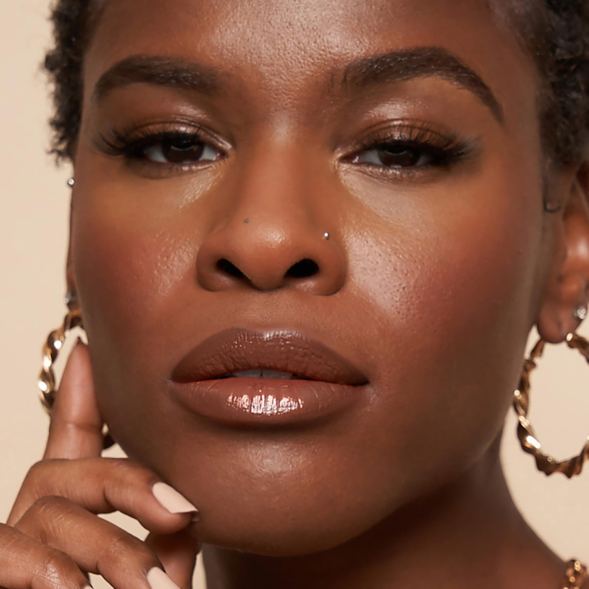 The Lip Bar | Vegan Non-Sticky Lip Gloss | High Shine Finish | Headliner - Warm Terracotta Brown