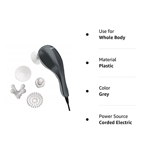 Wahl All Body Corded Light Soothing Vibratory Massager with 4 Attachment Heads - 2 Massaging Speeds - Massage Tools for Back, Foot, Neck, and Leg Massage β FSA Eligible - Model 4120-600