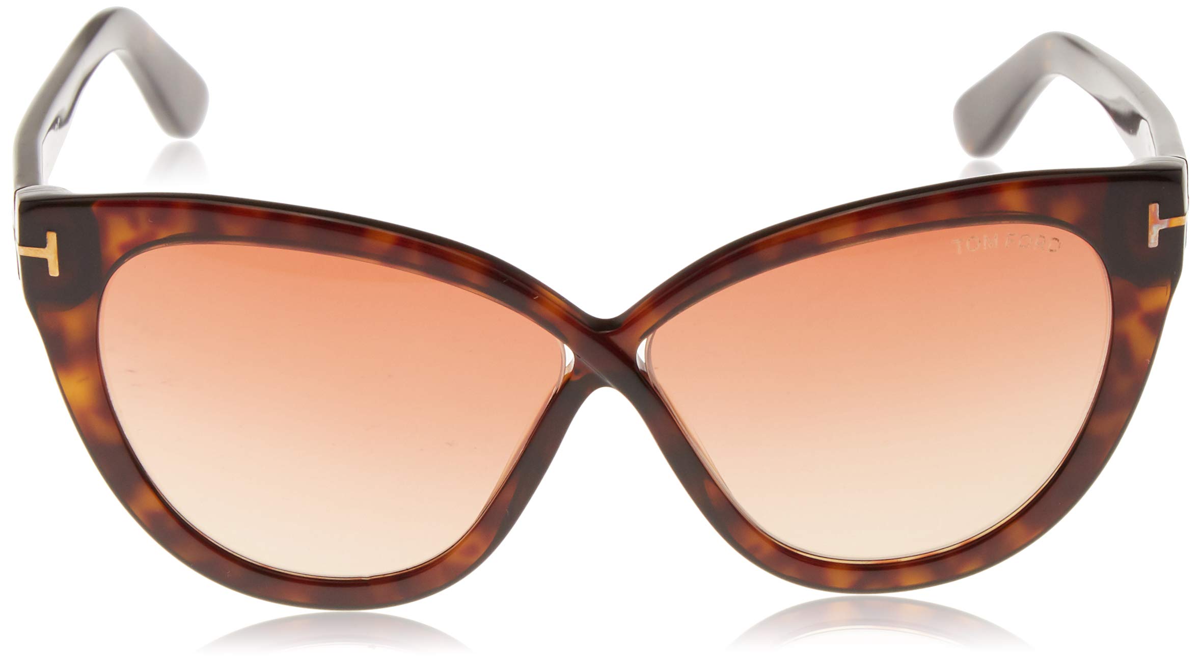 Tom Ford Arabella FT-511 52B Women Havana Brown Crossover T Logo Butterfly Sunglasses