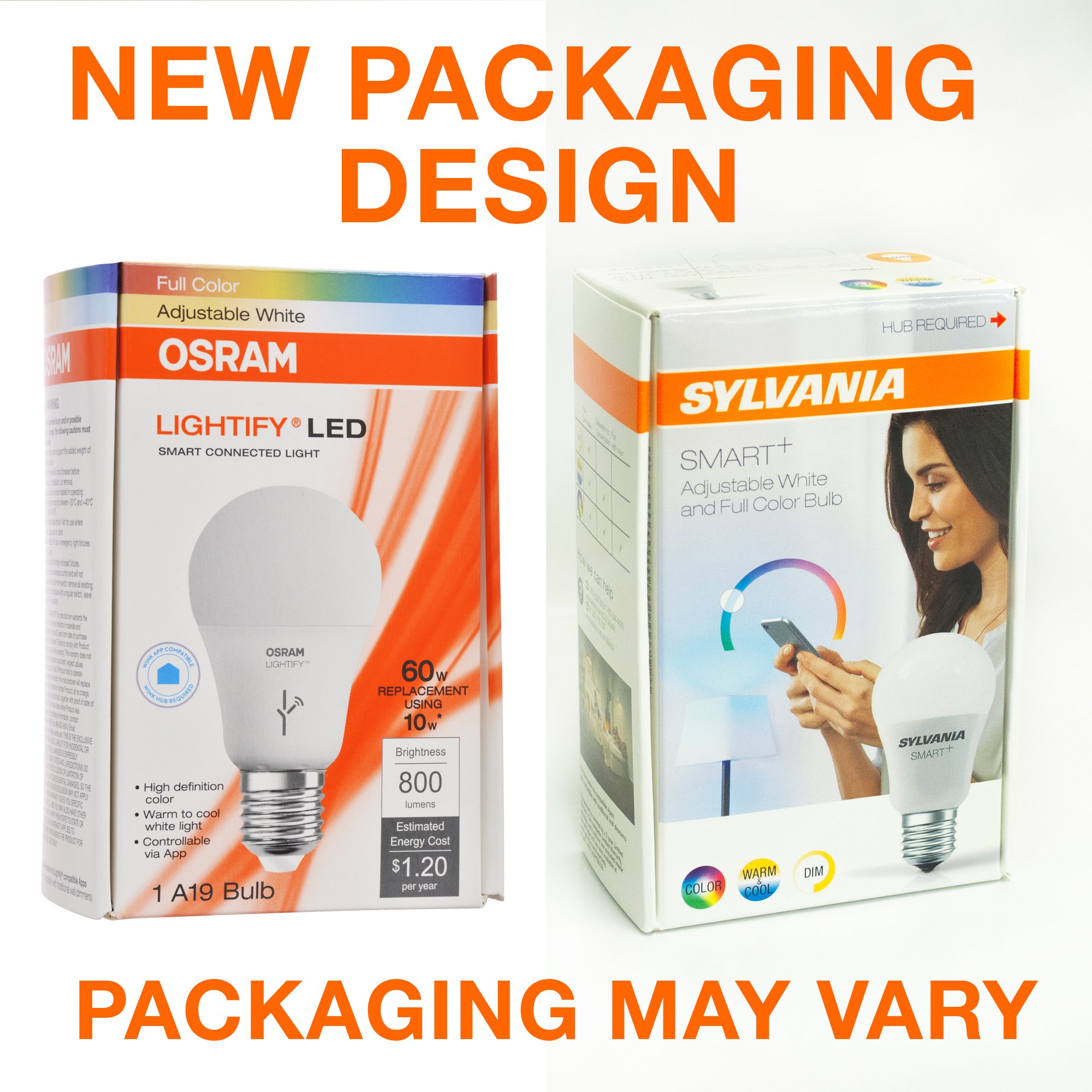 SYLVANIA 74283 Dim Smart+ LED Light Bulb, A19 Dimmable White, 60W Equivalent, Works with SmartThings and Alexa, 10 Year Series, Dimmable Soft (packaging may vary)
