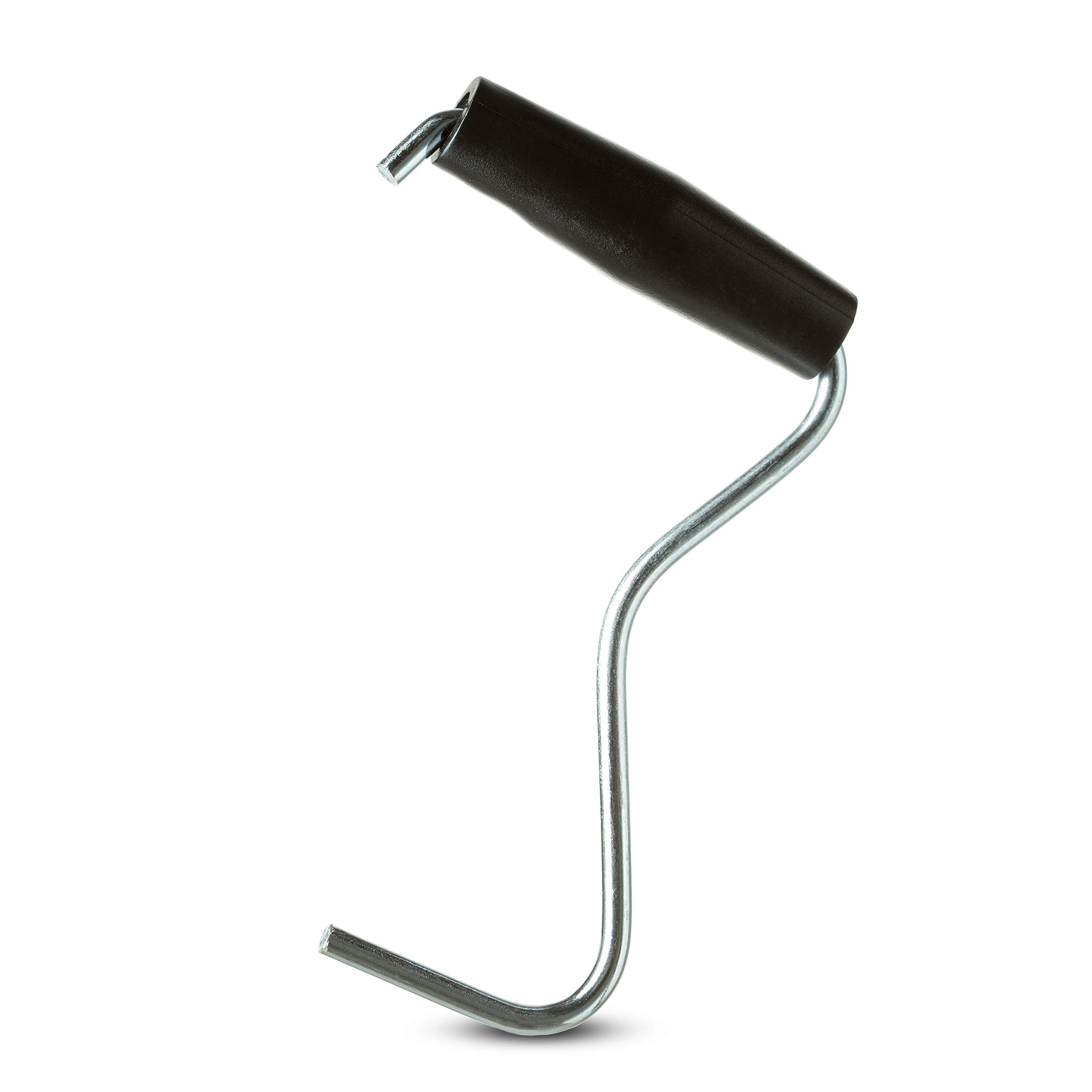 TARPATOP Galvanized 10” Tent Pegs – 12 Heavy Duty Anchoring Stakes with Green Stopper - 1 Peg Puller – Accessory Tool for Hikers, Campers and Farmers – for Gardening, Canopies, Beach Shades and Tarps