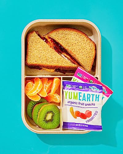 YumEarth Organic Tropical Fruit Snacks - Fruit Gummies Snack Packs, Gluten Free Snacks for Kids - Allergy Friendly, Non-GMO, Vegan, No Artificial Flavors or Dyes - 0.7 oz. (Pack of 35)
