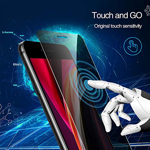 sorlnern Privacy Screen Protector for iPhone SE 3 2022/2 2020, iPhone 8/7/6s/6, Anti Spy Tempered Glass Film, with Easy-Installation Tool[4.7 inch]
