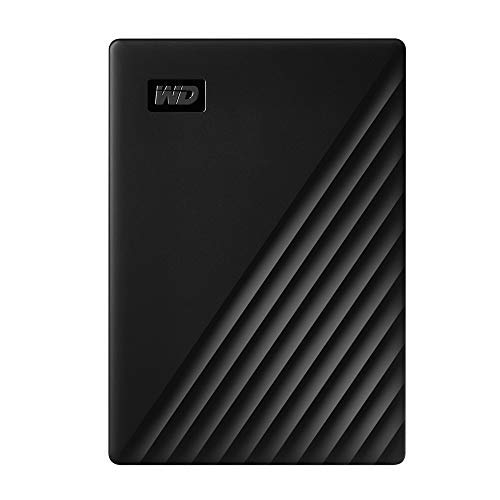 WD 4TB My Passport USB 3.0 Gen 1 Slim Portable External Hard Drive (2019, Black) + Compact Hard Drive Case (Black) (4TB, Black)