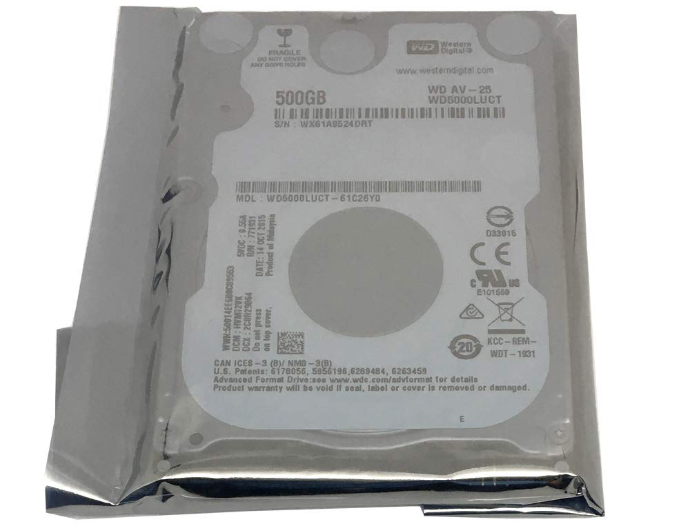Western Digital WD5000LUCT AV 500GB 5400RPM 16MB Cache (7mm) SATA 3.0Gb/s Internal 2.5inch Notebook Hard Drive