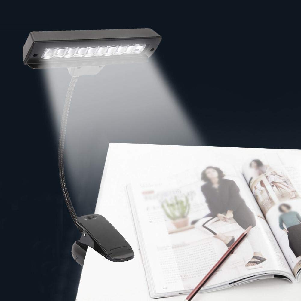 VBESTLIFE Music Stand Light, Portable Clip-on Position Adjustable LED Musician Lamp Reading Light for Music Stands Pianos Work Tables Desks Reading