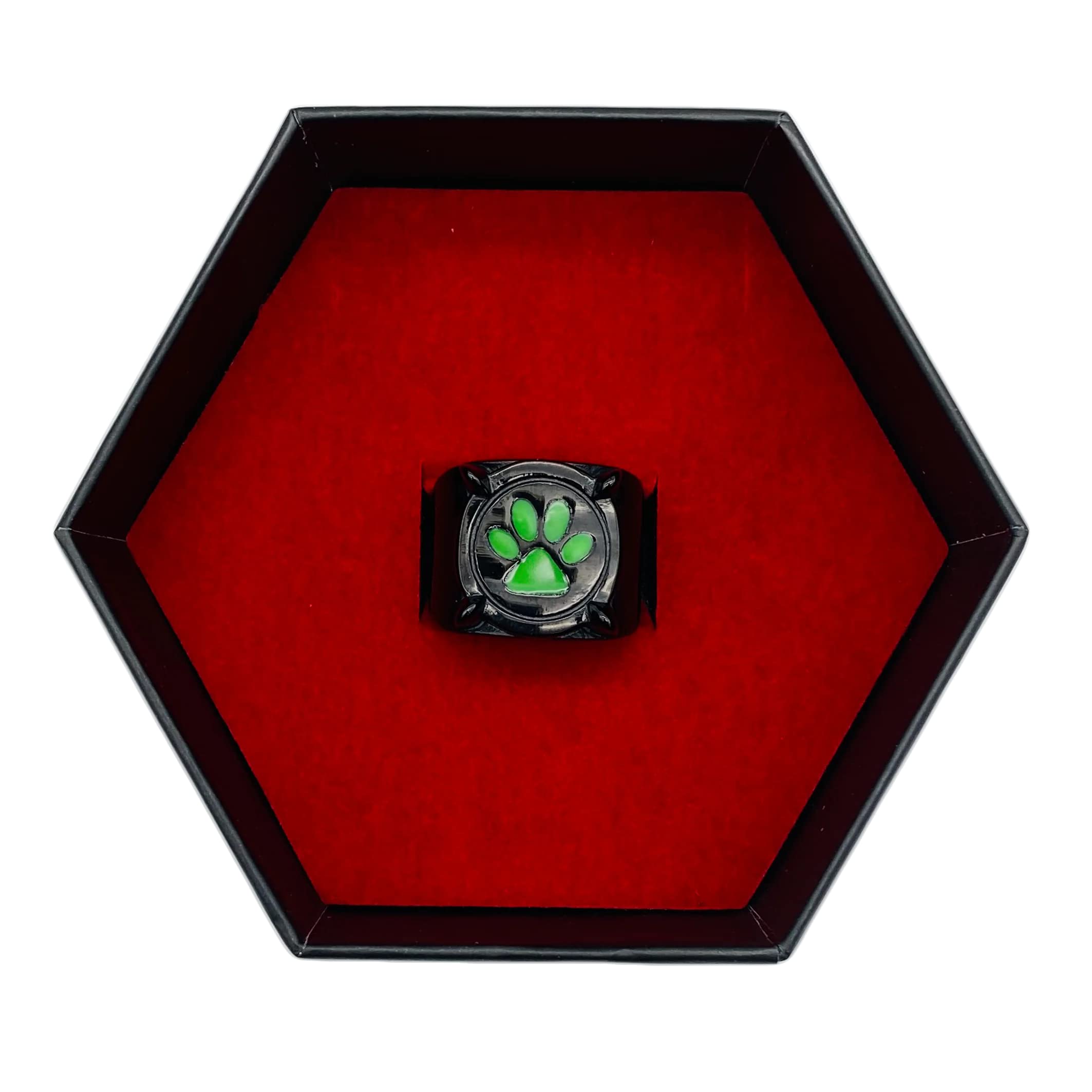 ZAG STORE Cat Noir Glow in The Dark Ring (Black, 10)