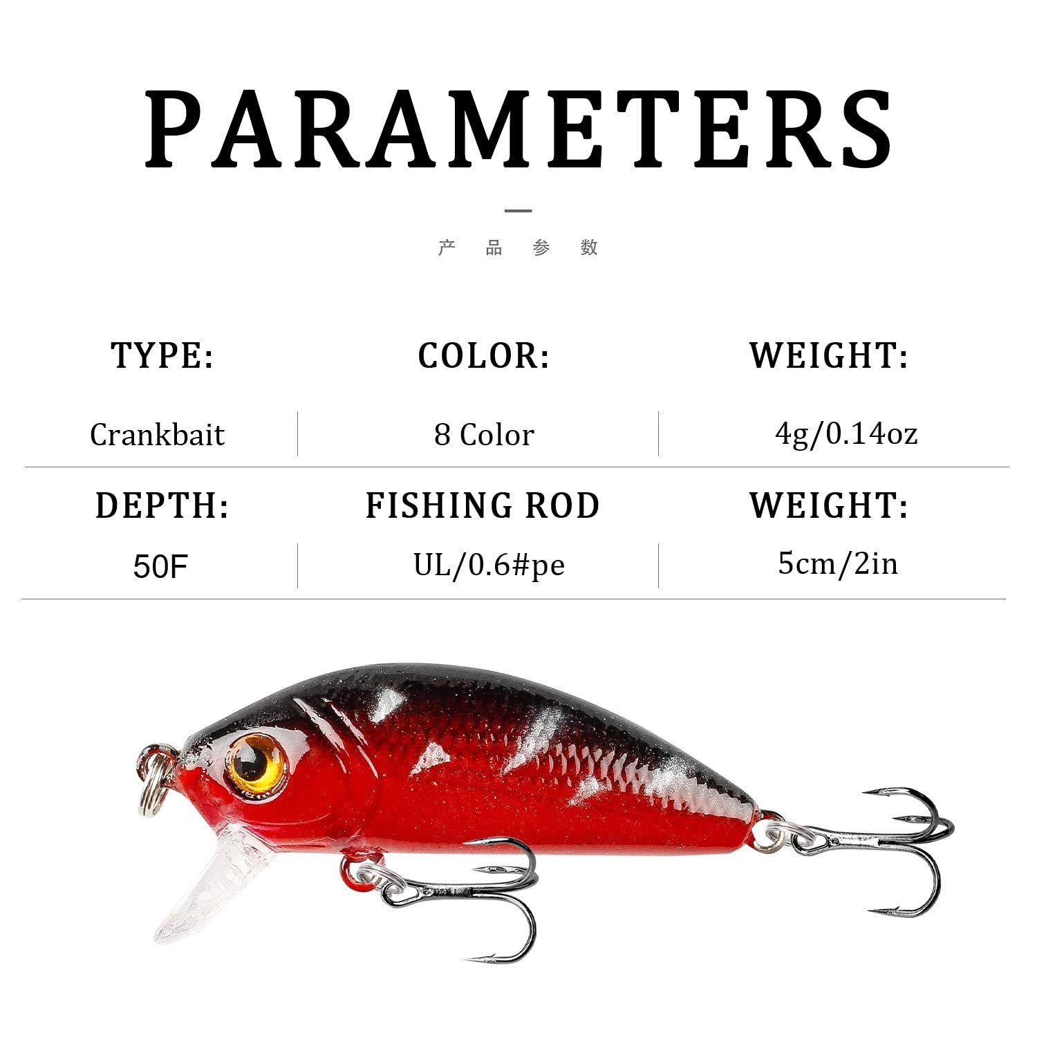 YFGOTFY 7pcs Topwater Lures Crank Baits Wobbler Bionic Swimming Lures Professional ABS Hard Baits Fishing Lures Kit Swimbait with 2 Hooks Fishing Tackle