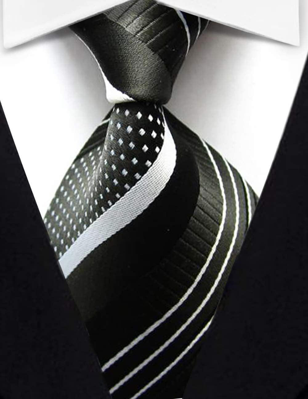 veegood Men's Classic Neck Ties for Men 10 Pack Classy Men's Tie Woven Jacquard Ties Party Suit B10VG01