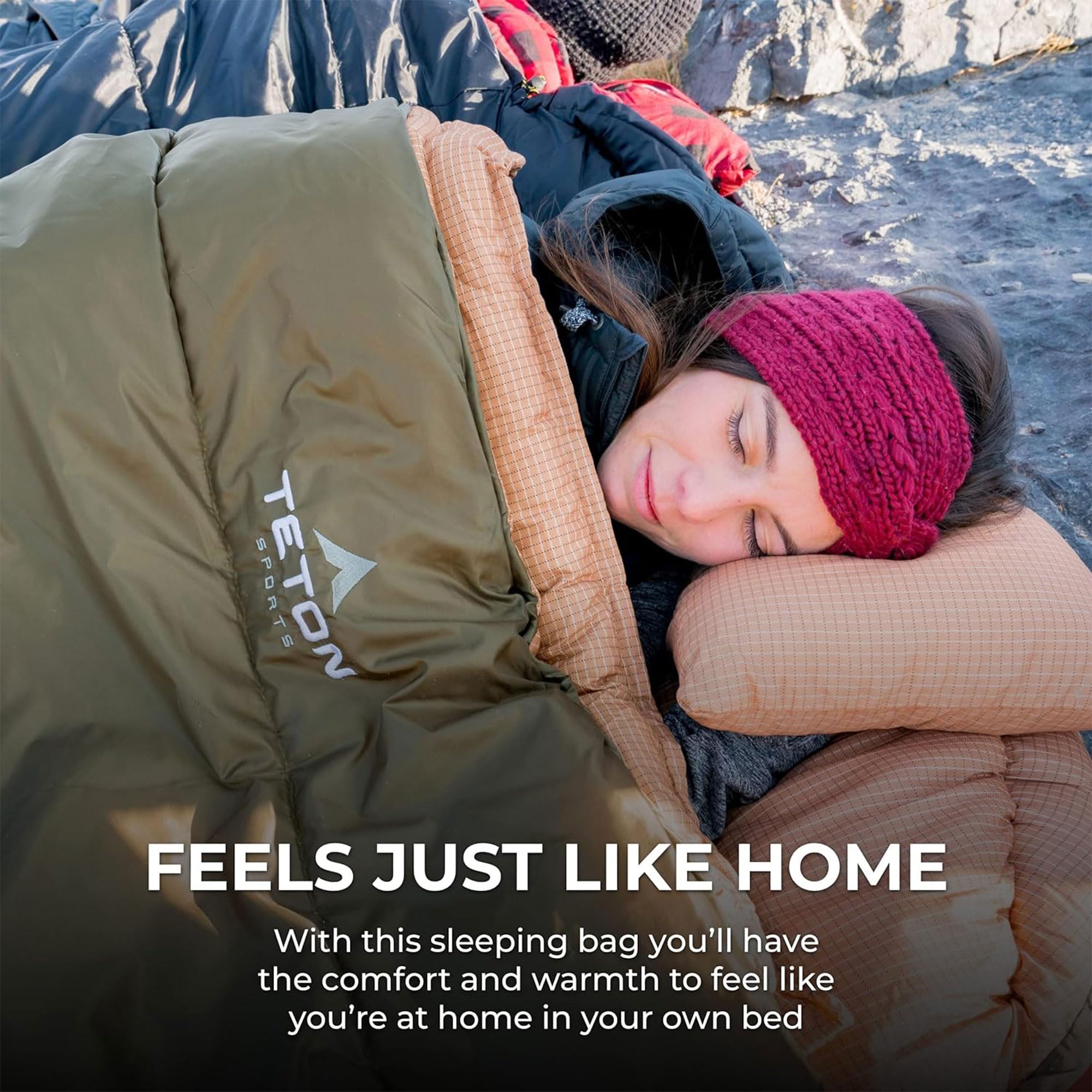 TETON Sports Celsius XXL 0 Degree Sleeping Bag with Compression Sack, Right Zipper, and SuperLoft Elite Material for Camping and Base Camp, Black