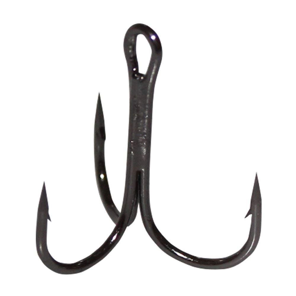 The Fisherman 100 pcs Classic Treble Fishing Hooks Strong Sharp Round Bend Hooks in Bulk (# 4)