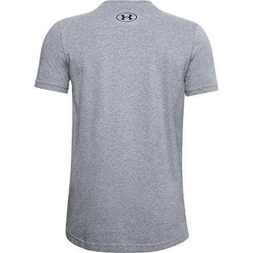 Under Armour B Il Graphic T Billboard, Steel Light Heather (035)/Black, Youth Small