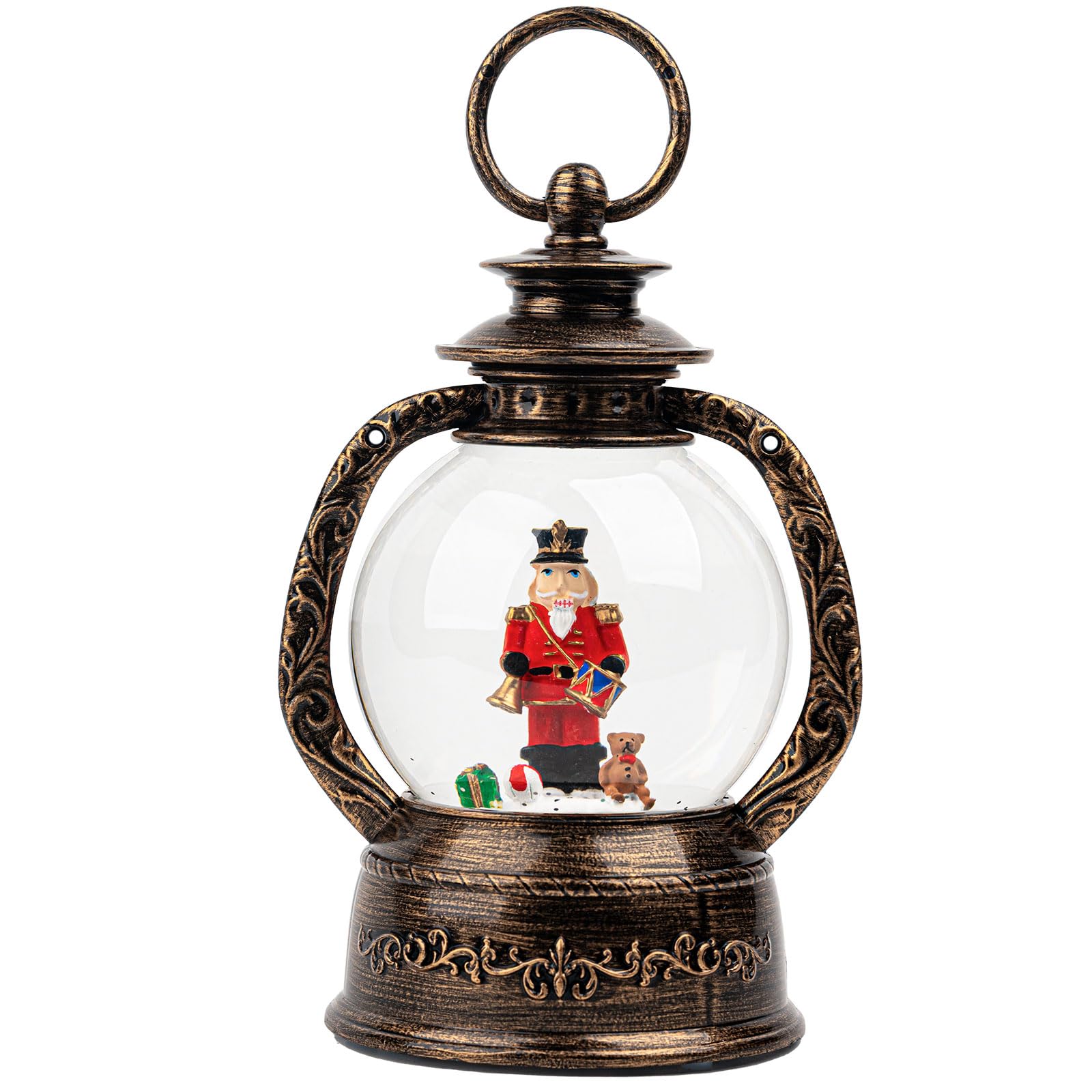 Snow Globe Water Lantern with Swirling Glitter