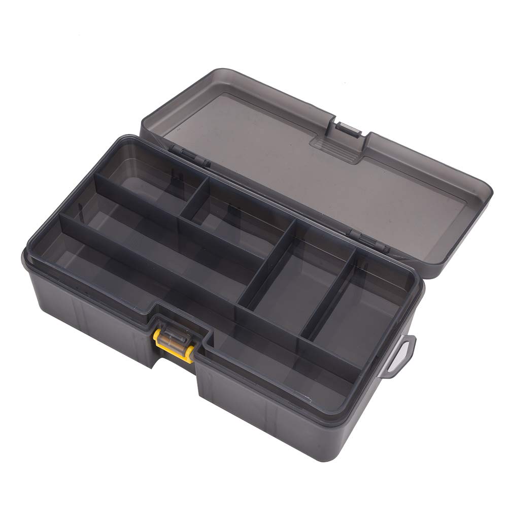 Yeuipea Fishing Box, Double Layers Plastic Fishing Box for Lures Bait Tools Accessories Storage