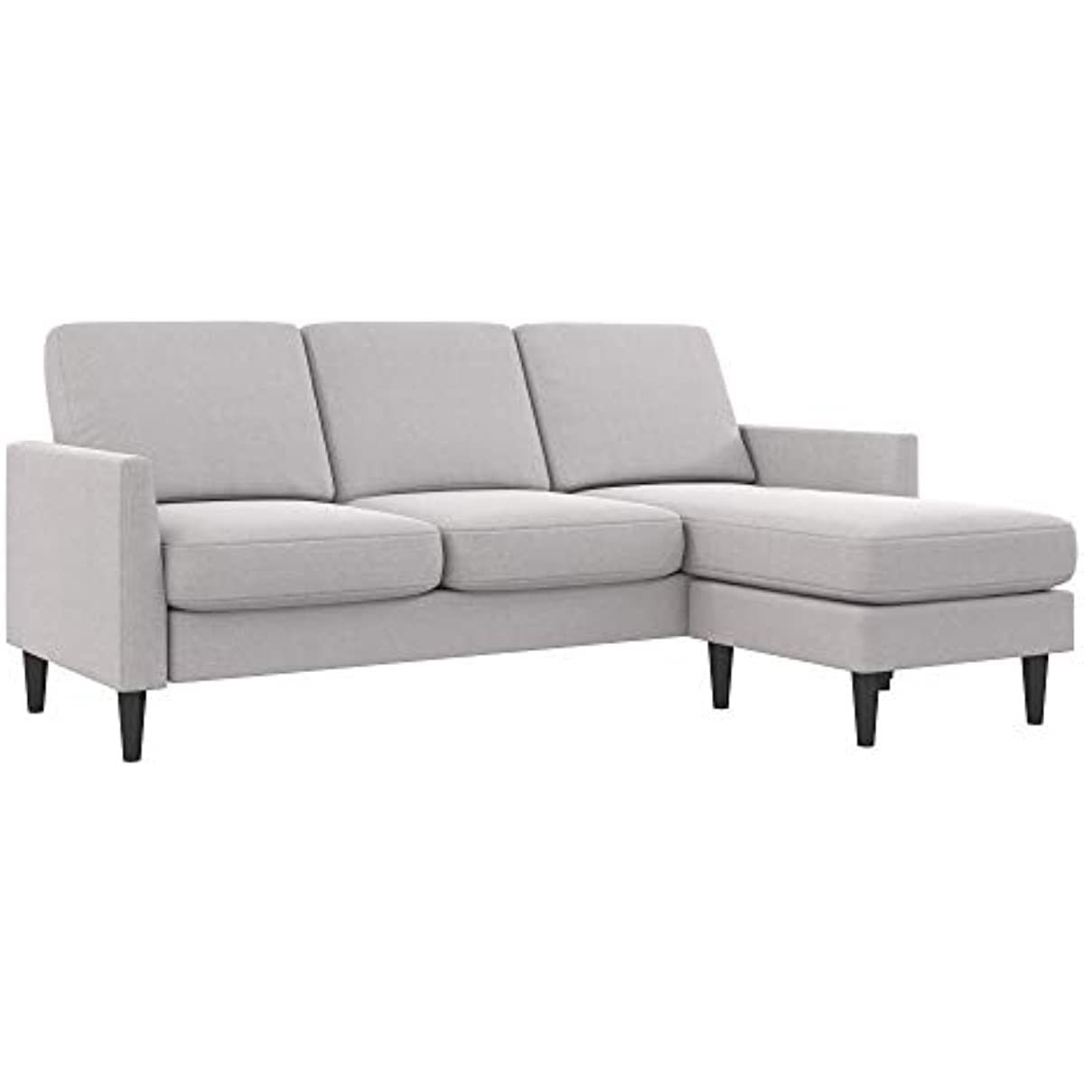 TBGFPO Sofa Sectional, Light Gray Linen,Sectional Sofa L Shape Couch with Wide Chaise Lounge