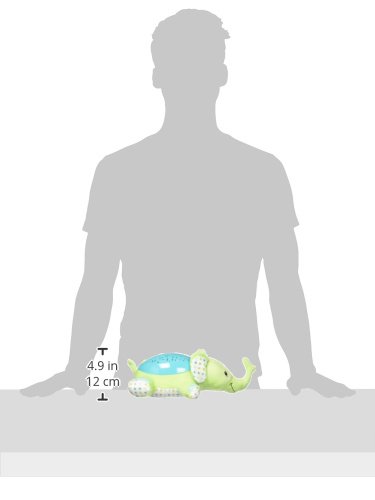 Summer Slumber Buddies Soother (Green/Teal Elephant) β Projector Night Light for Kids with Calming Songs and Sounds