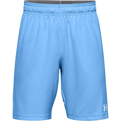 Under Armour Boys' Squad Shorts , Carolina Blue (475)/White , Youth Small