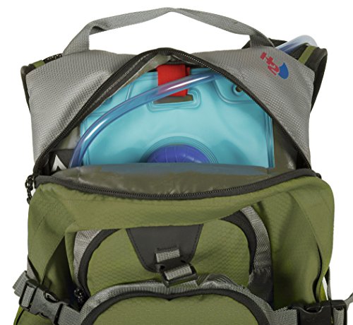 TETON Sports Oasis 18L Hydration Pack with Free 2-Liter water bladder; The perfect backpack for Hiking, Running, Cycling, or Commuting, Olive Green