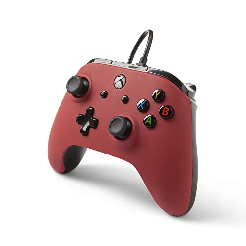 Wired Officially Licensed Controller for Xbox One, S, Xbox One X & Windows 10 - White (Xbox One) (Red)