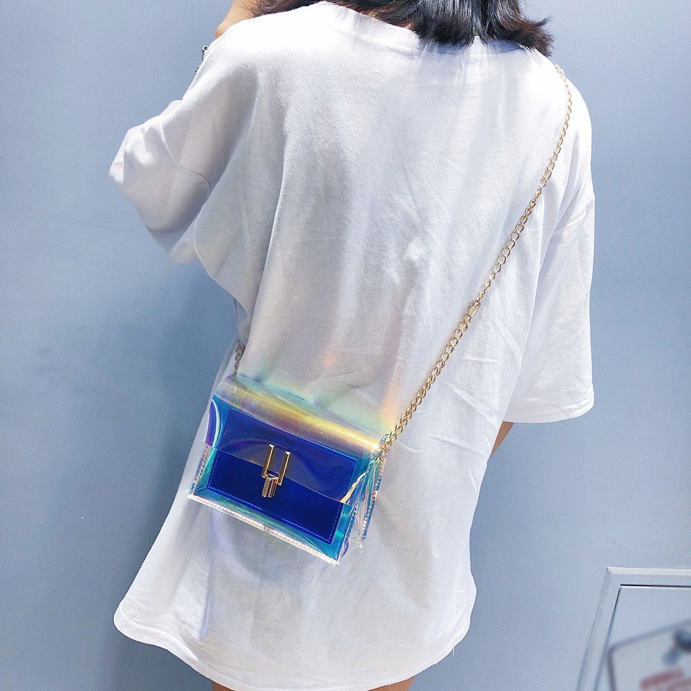 SULEAR New Purses Backpack Fashion Women Transparent Crossbody Bags Messenger Shoulder Bag Beach Bag