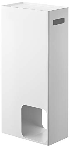Yamazaki 3455 TOWER Toilettenpapierspender, weiß, Stahl, Minimalistisches Design