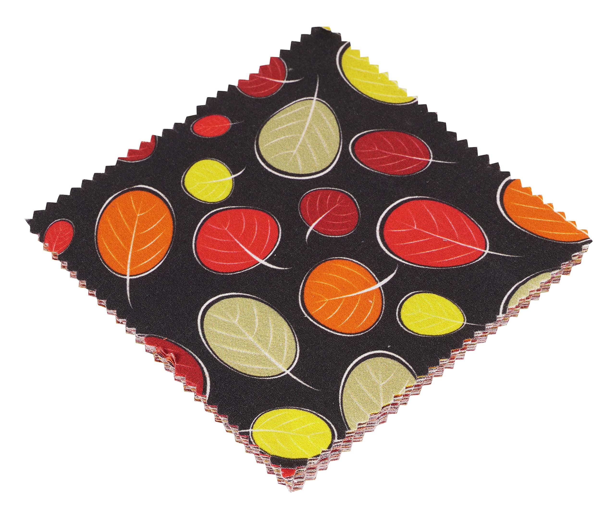 Soimoi Precut 10-inch Autumn Fall Theme Prints Cotton Fabric Bundle Quilting Squares Charm Pack DIY Patchwork Sewing Craft- Multicolor