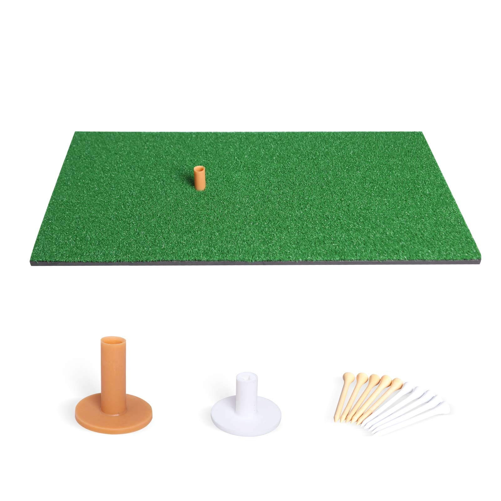 TRUEDAYS Golf Mat - Artificial Turf Golf Mat with Non-Slip Foam - 12β x 24β Golf Hitting Mat for Indoor and Outdoor Practice (Includes Rubber Tee Holder and Tees)