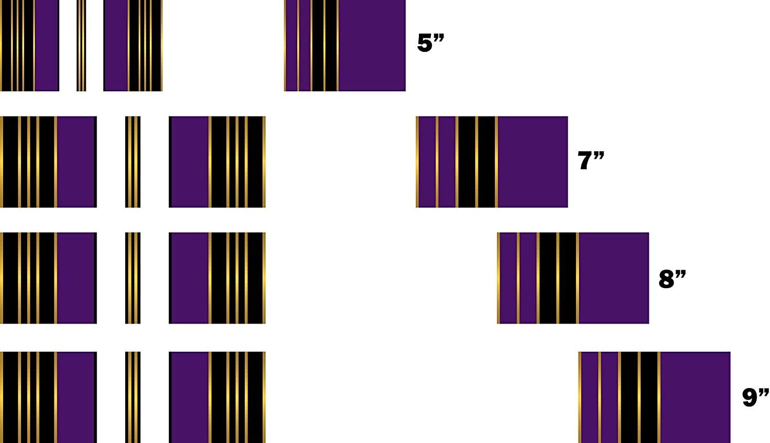 White Water Archery Laminated Purple Traditional 6 Crest Arrow Wraps 15 pk Choose Length Width (9.75)