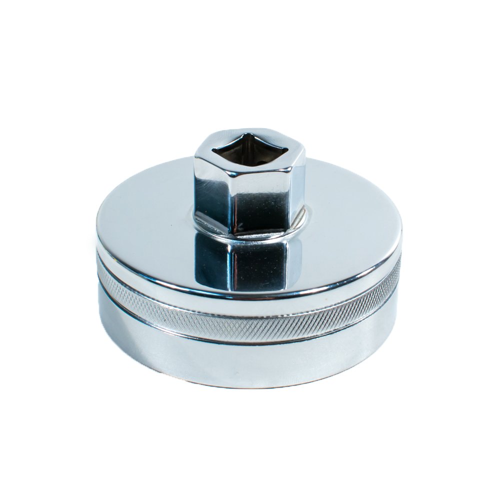 Tool Guy Republic Forged Chrome Vanadium Oil Filter Wrench Socket for Toyota, Lexus, Scion, Type Oil Filter Housings - 64mm 14 Flats