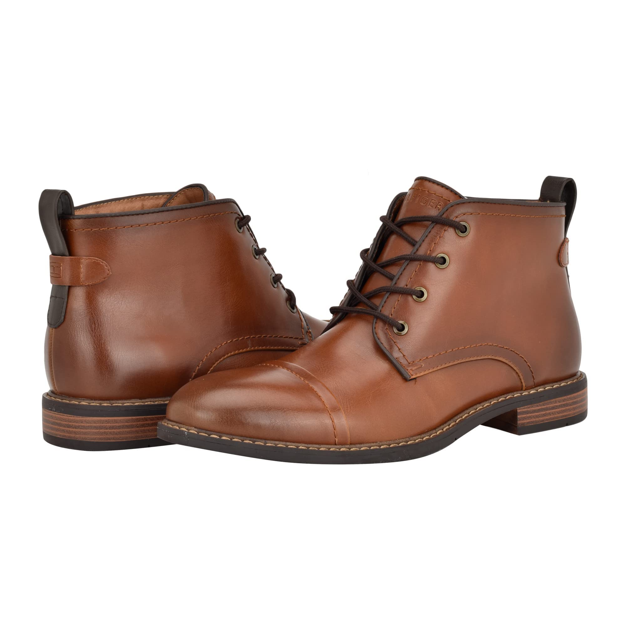Tommy Hilfiger Men's Veryl Boot, Medium Brown Burnished 110, 13M