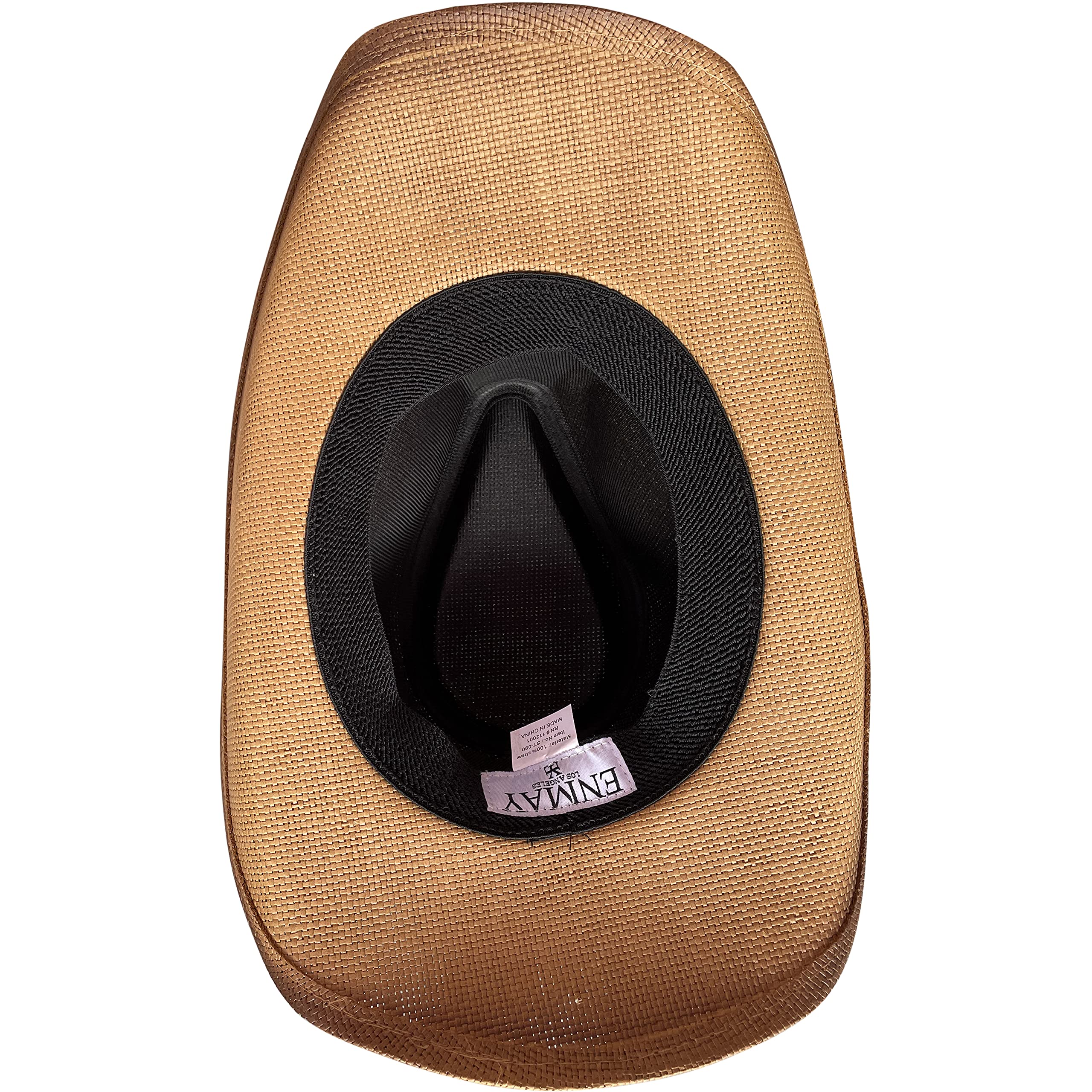 Western Outback Cowboy Hat Men's Women's Style Straw Felt Canvas (Brown Bull)