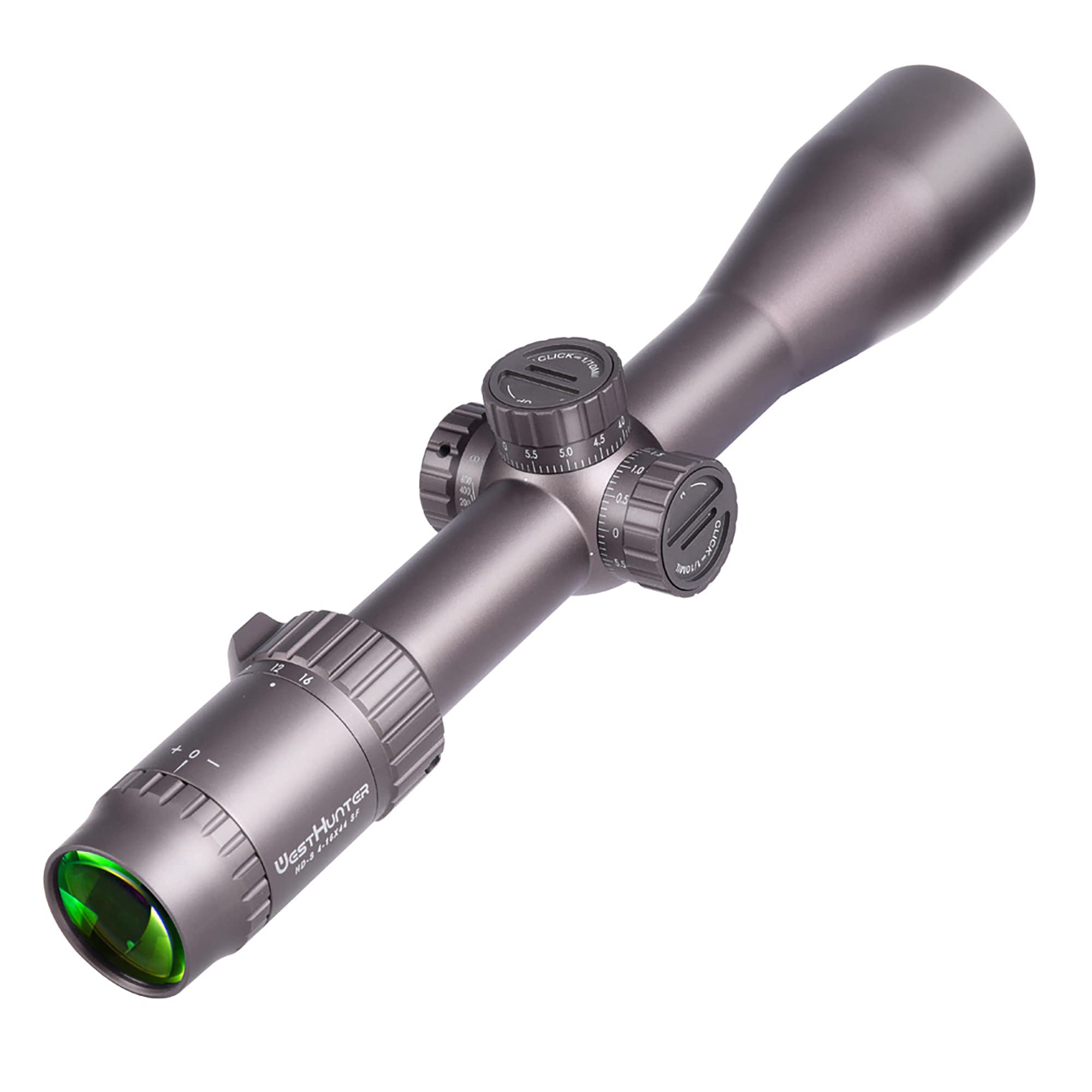 WestHunter Optics HD-S 4-16x44 SF Riflescopes, 30mm Tube Second Focal Plane Tactical Precision 1/10 MIL Shooting Scope | Brown, Dovetail Shooting Kit B