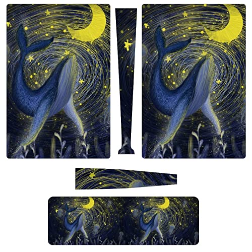 YULUNLIAO PS5 Digital Version Skin for Console and Controllers PVC Sticker, Durable, Scratch Resistant, Bubble-Free, Compatible with PS 5